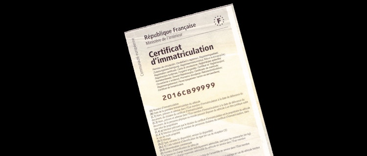 Carte grise ou certificat d’immatriculation des automobiles