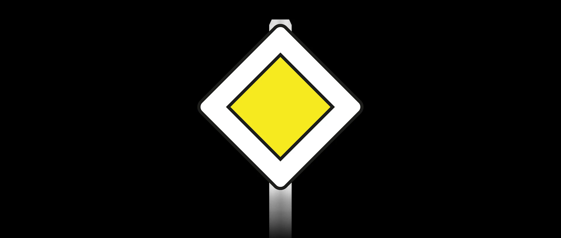 Panneau de priorité et règles - code de la route