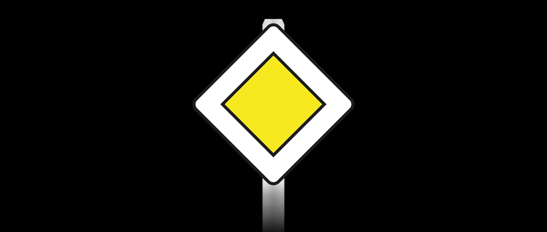 Panneau de priorité et règles - code de la route