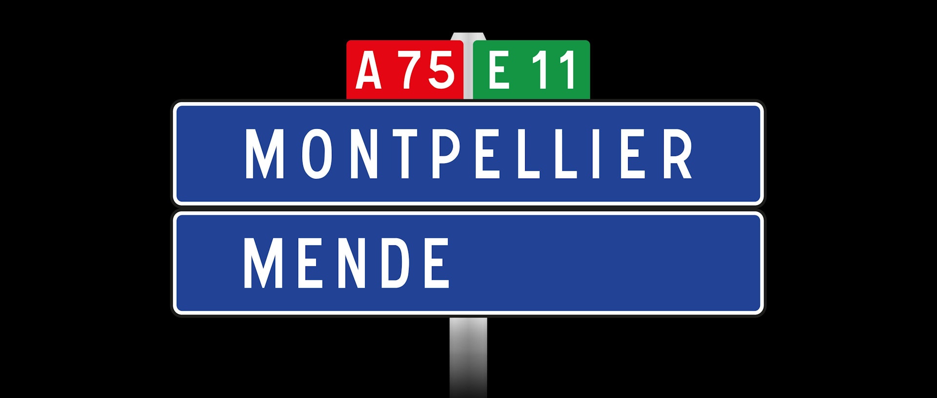 Panneaux de direction sur les routes