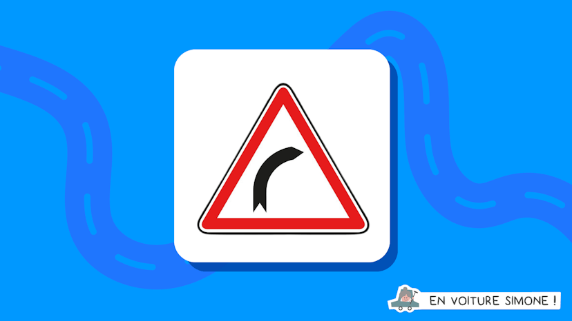 Annonce d’un virage : panneaux de signalisation et balises