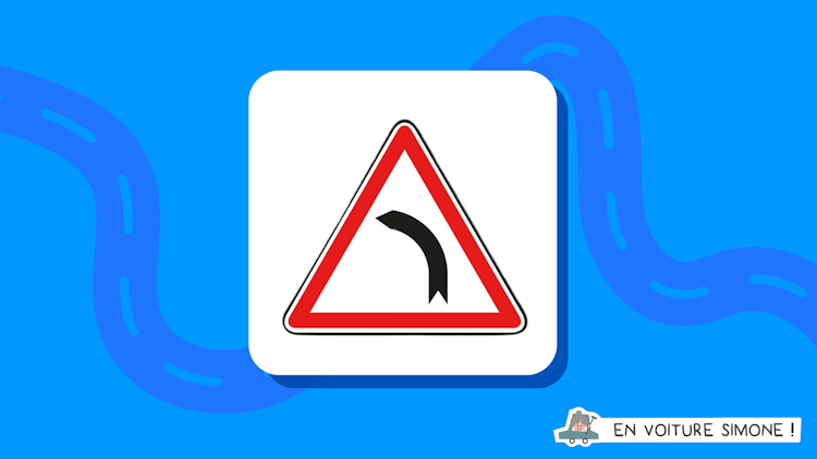 Annonce d’un virage : panneaux de signalisation et balises