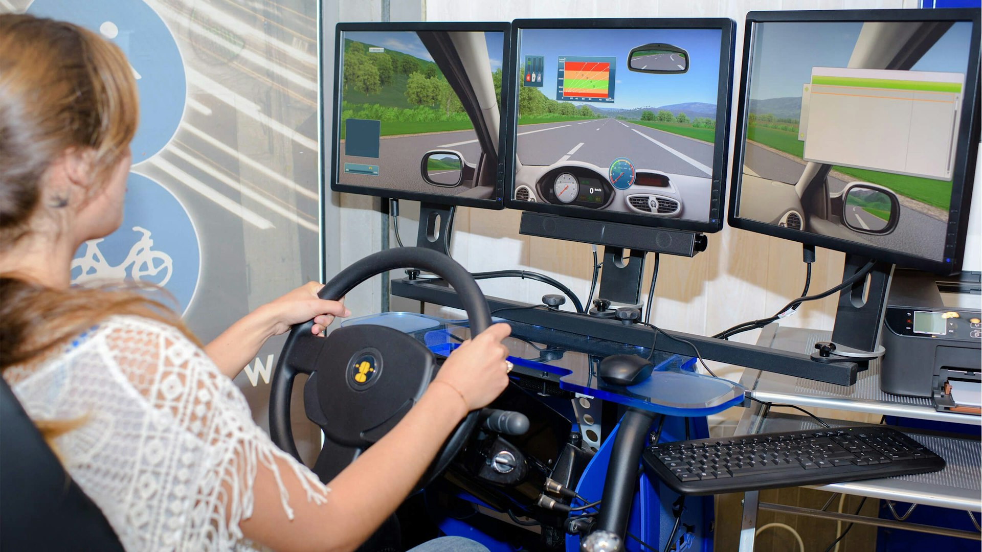 Se préparer au permis à l'aide d'un simulateur de conduite